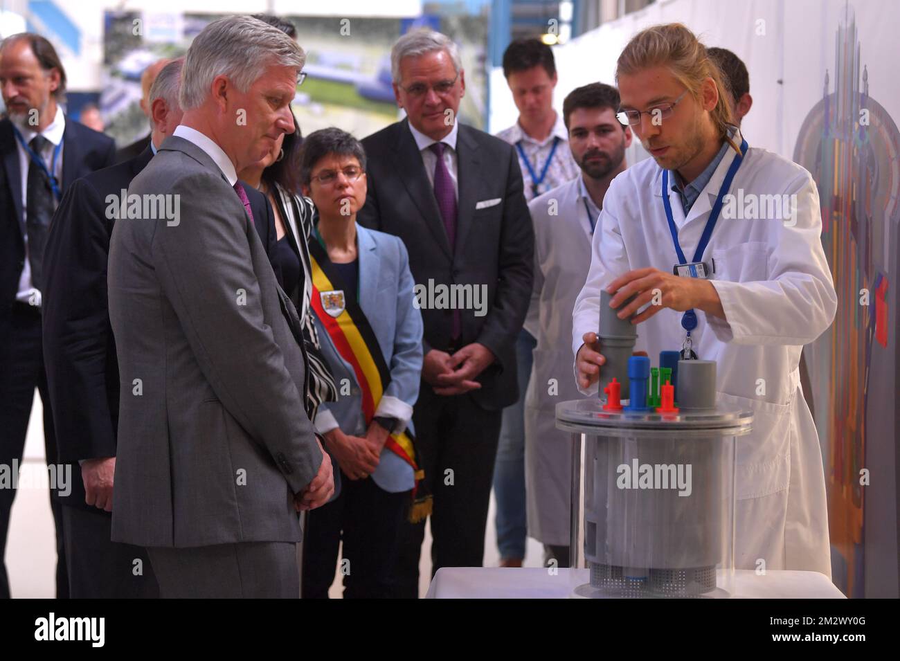 King Philippe - Filip of Belgium pictured during a visit of Belgian ...
