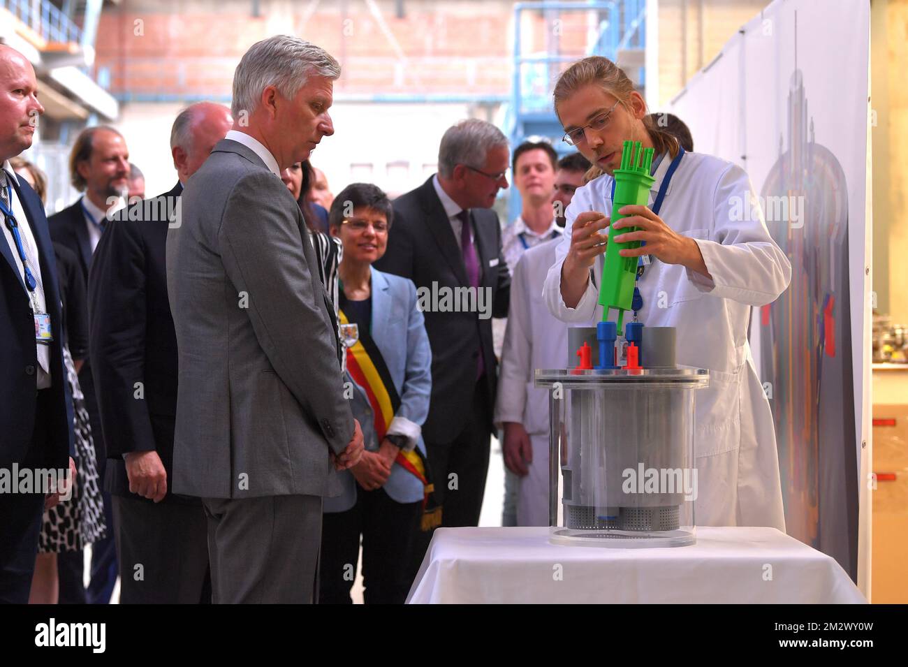 King Philippe - Filip of Belgium pictured during a visit of Belgian ...