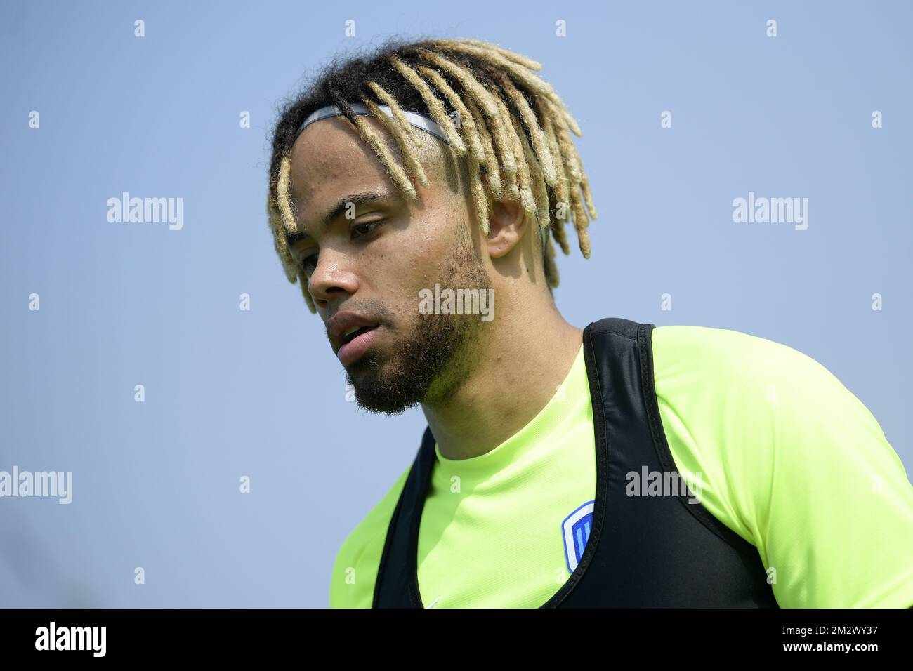 Genk's Theo Bongonda pictured during a training of Belgian soccer team ...