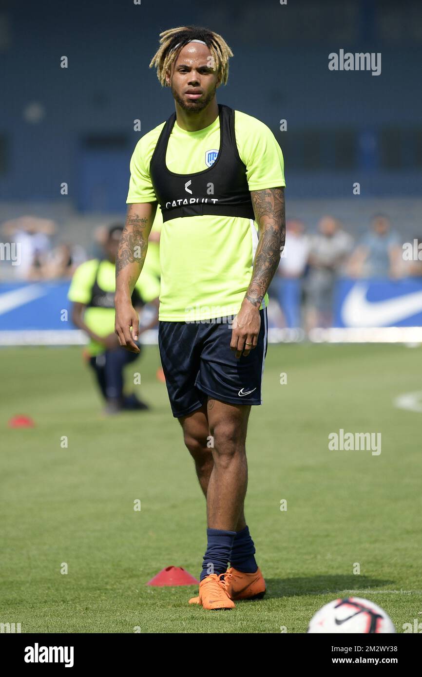 Genk's Theo Bongonda pictured during a training of Belgian soccer team ...