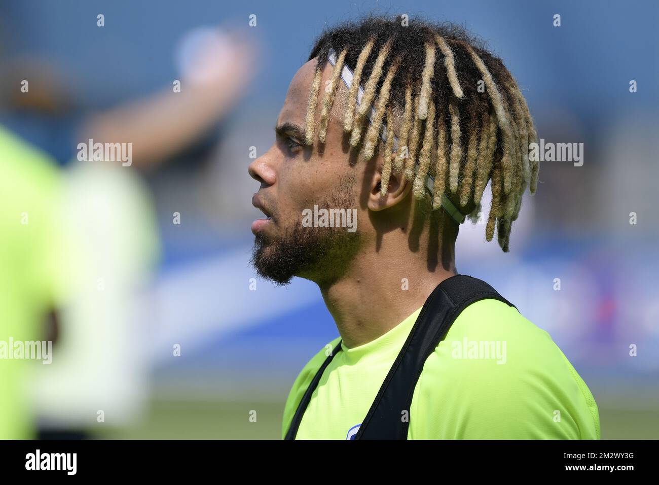 Genk's Theo Bongonda pictured during a training of Belgian soccer team ...