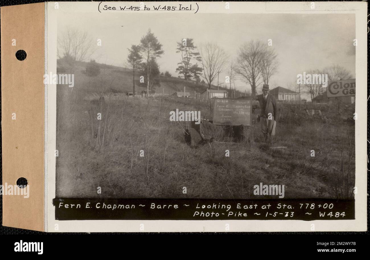 Fern E. Chapman, looking east at Station 778+00, Barre, Mass., Jan. 5 ...