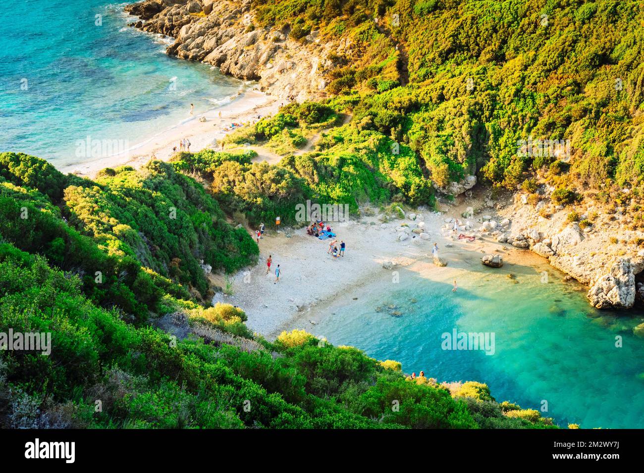 Timoni beach on Korfu, Greece Stock Photo - Alamy