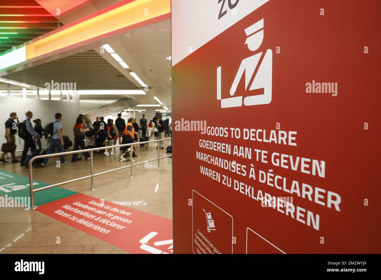 Illustration picture shows controls during the opening of a new customs ...