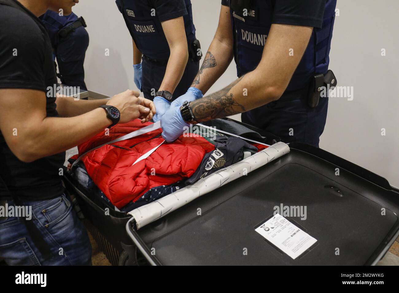 Illustration picture shows shows controls during the opening of a new ...