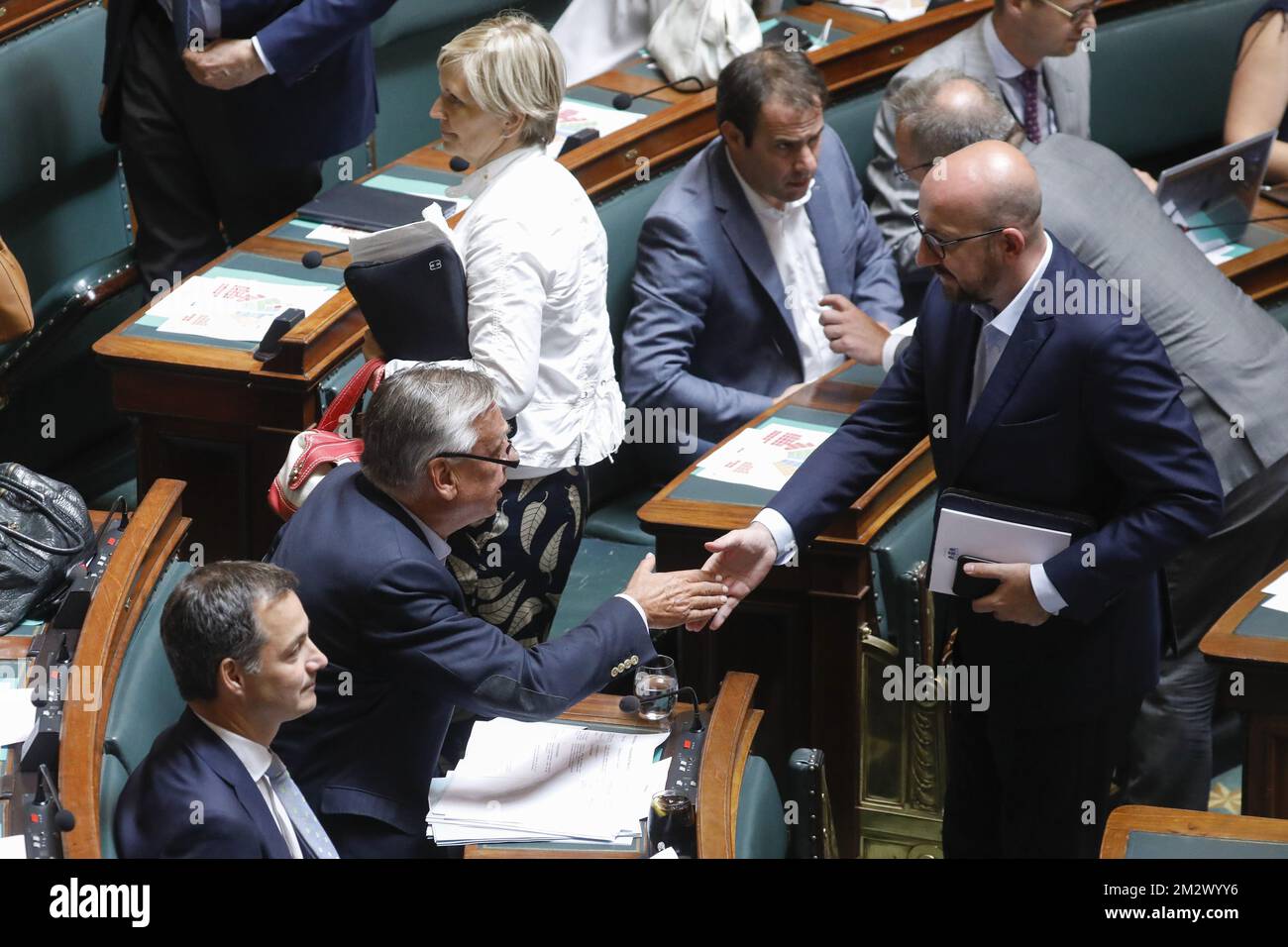 Open vld's Patrick Dewael and Belgian Prime Minister Charles Michel ...