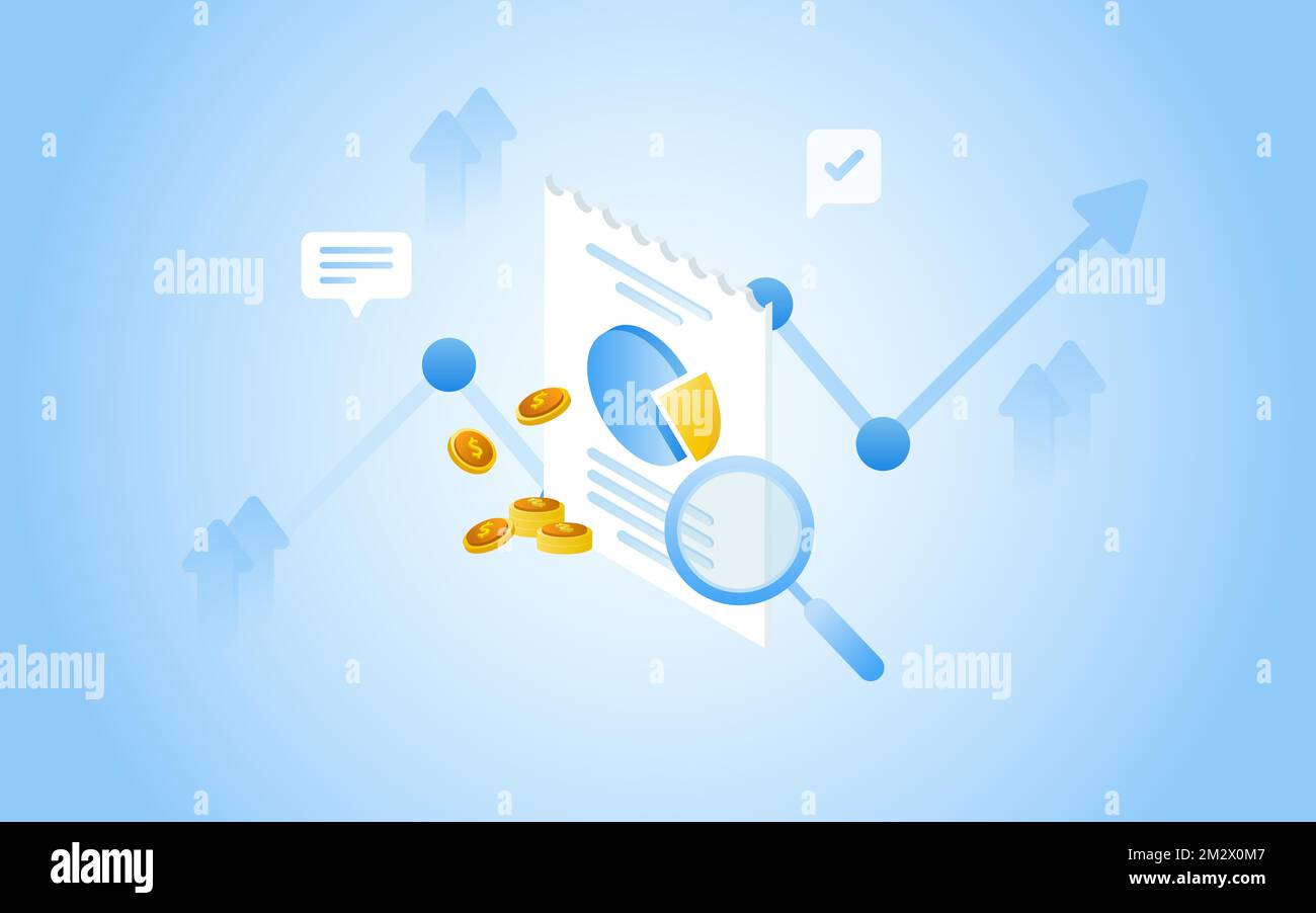 Financial management concept and investment, Flat design of payment ...