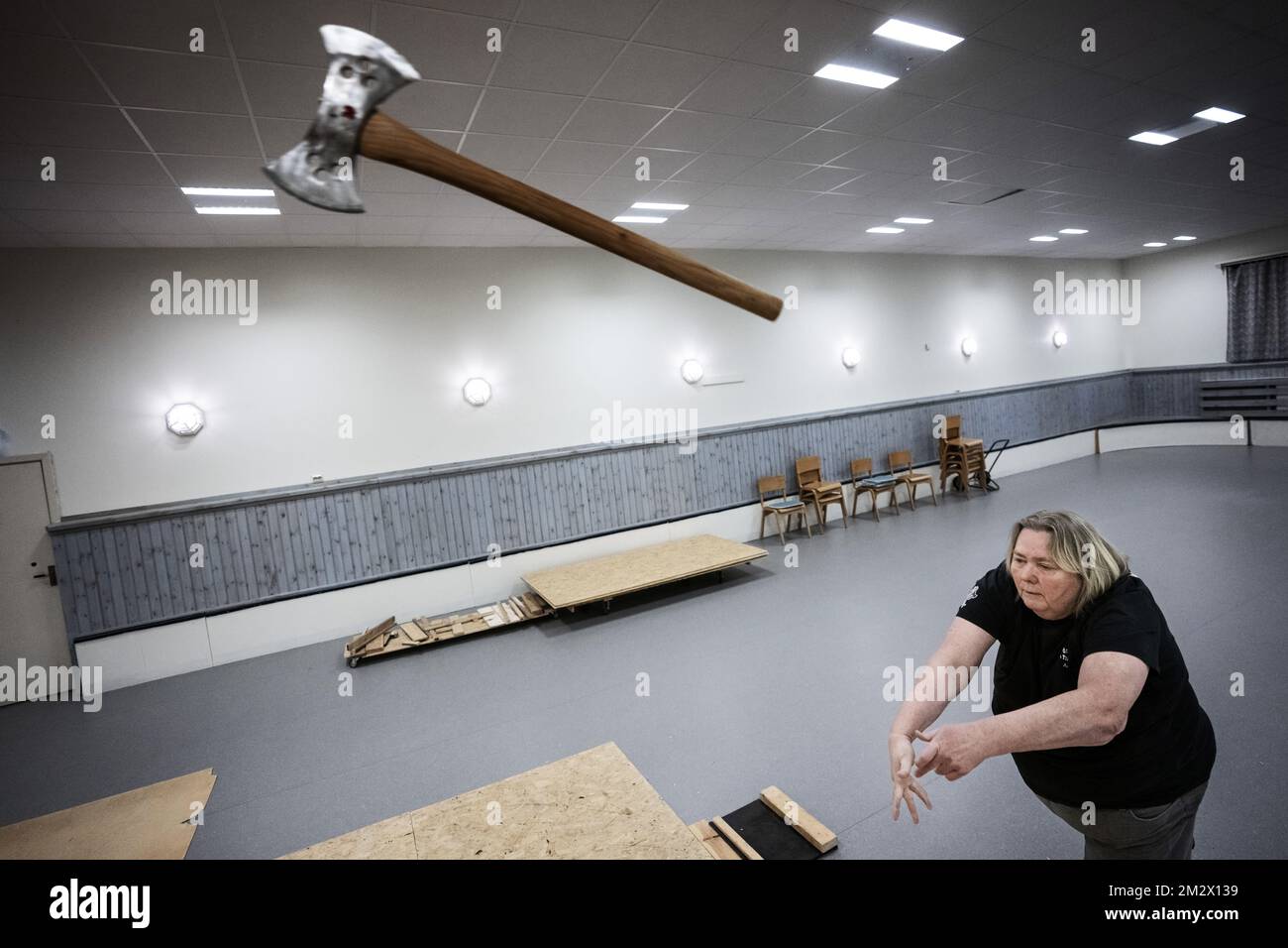 Anki Hedberg, 68, from Tonnanger in Sweden, is a world-class axe ...