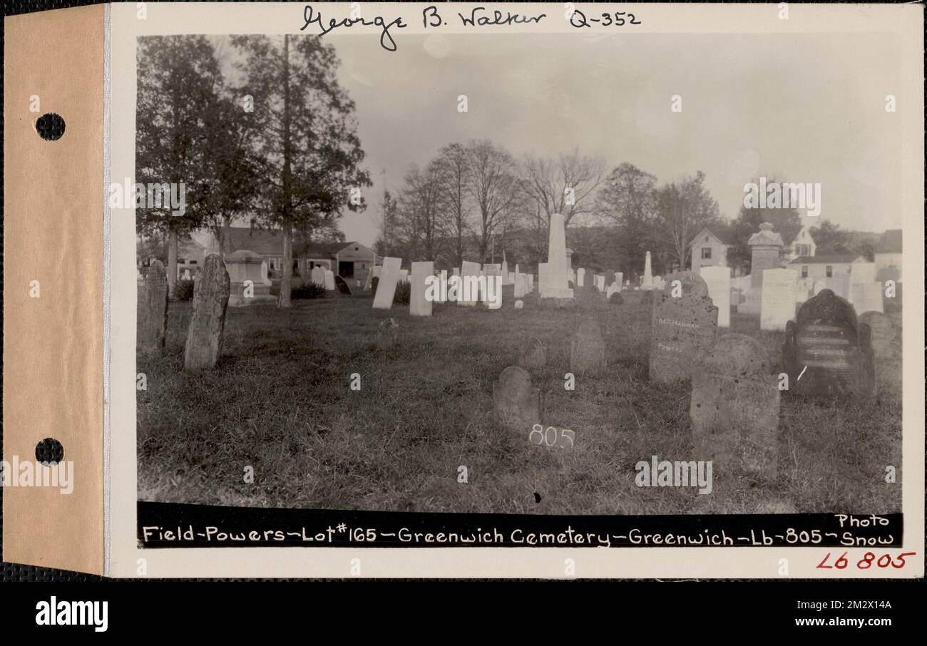 Field - Powers, Greenwich Cemetery, Old section, lot 165, Greenwich ...