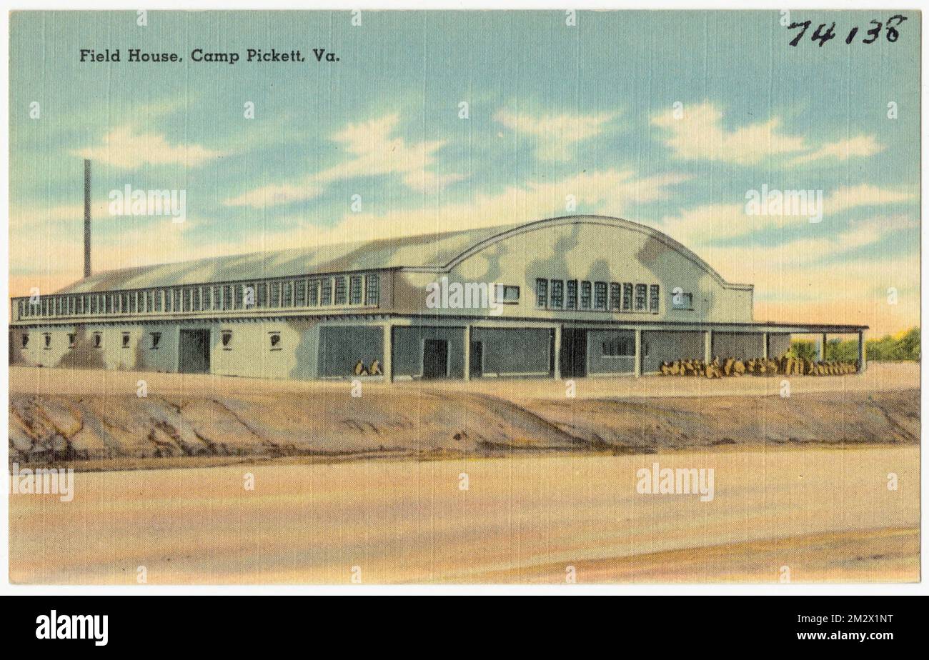 Field house, Camp Pickett, Va. , Military facilities, Tichnor Brothers ...