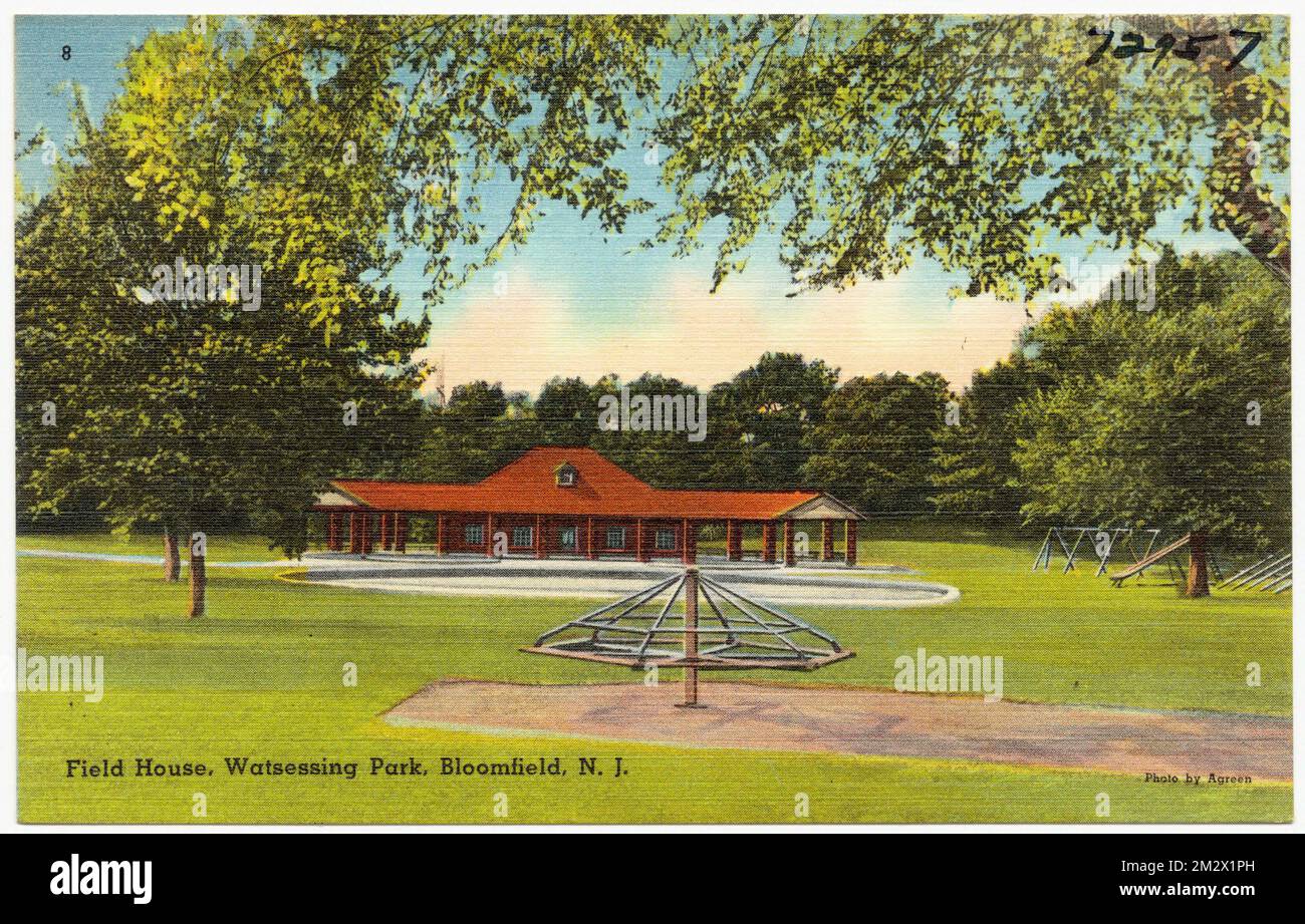 Field house, Watsessing Park, Bloomfield, N. J. , Parks, Tichnor ...