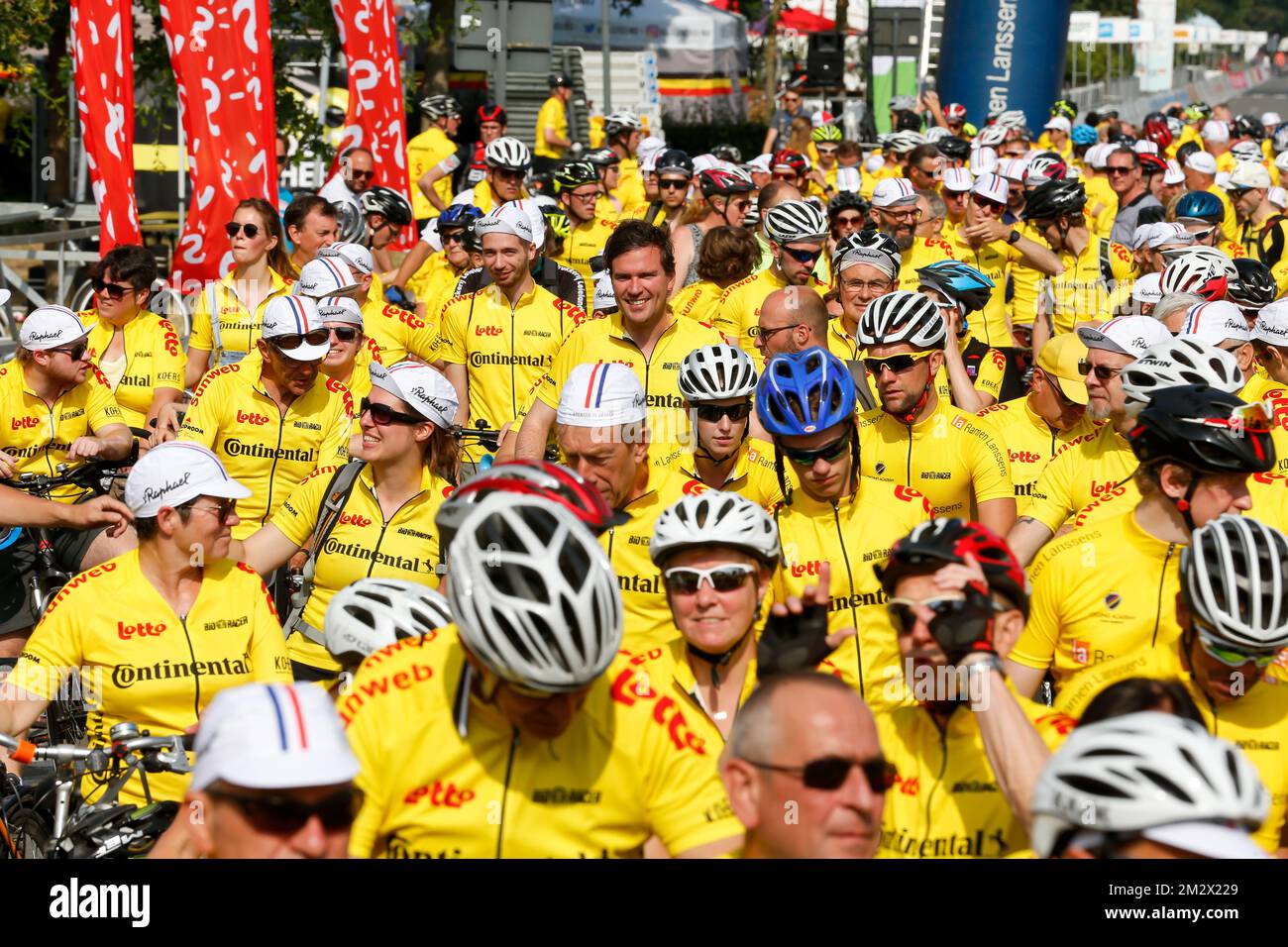 Illustration picture shows the 'BK Yellow Ride' world record attempt ...