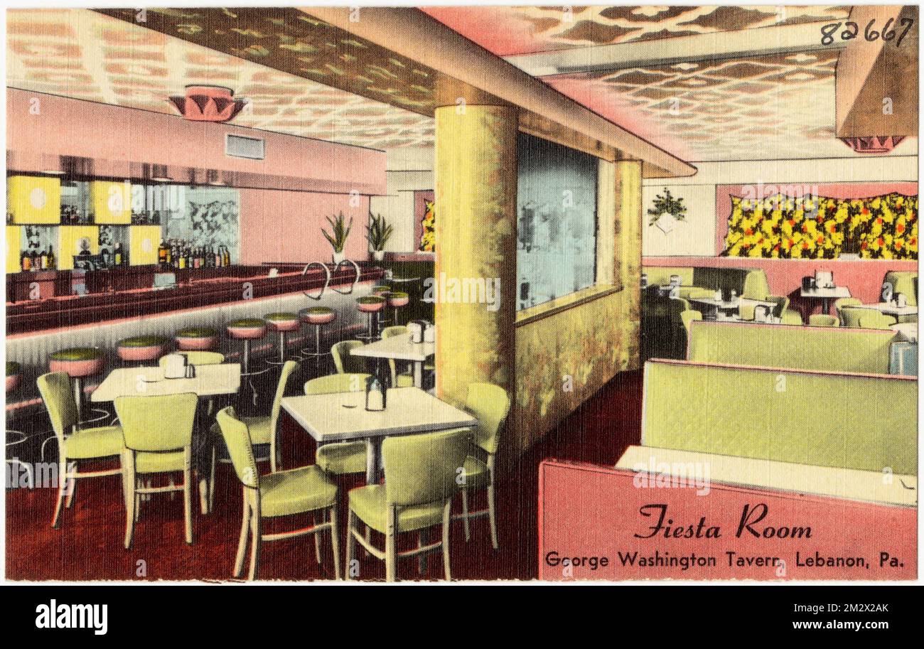 Fiesta room, George Washington Tavern, Lebanon, Pa. , Bars, Tichnor ...