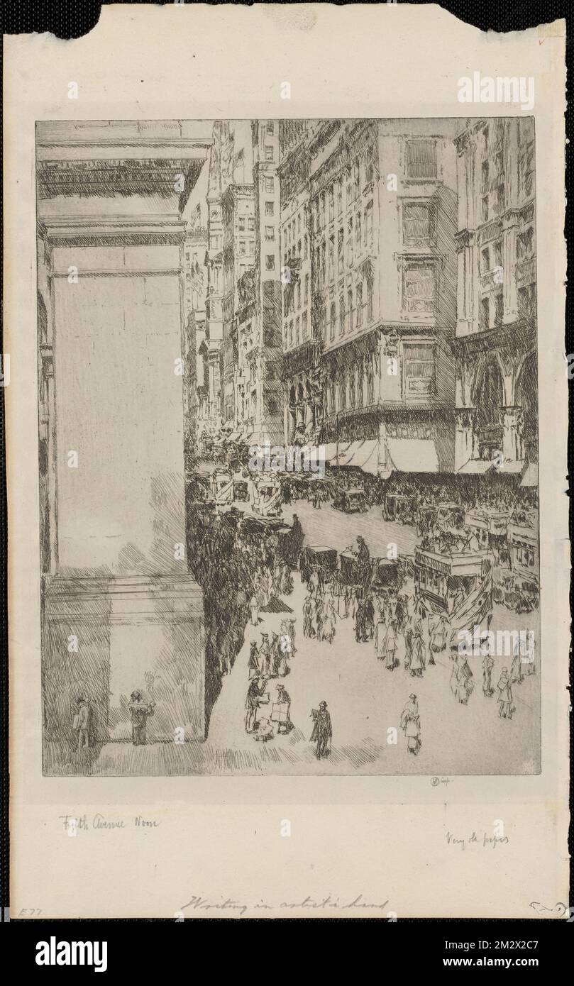 Fifth Avenue, noon , Commercial streets, City & town life, Vehicles ...