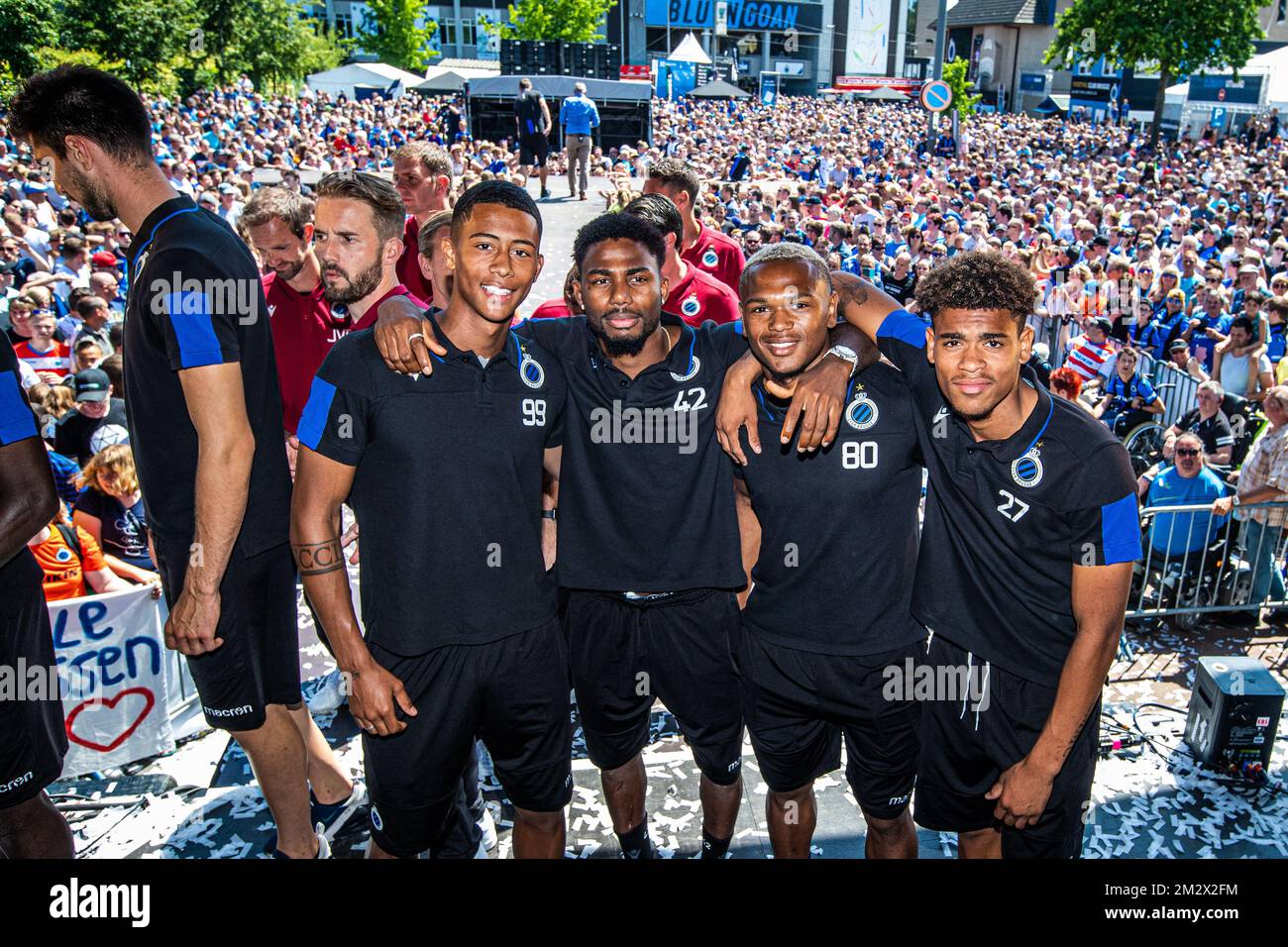 Club's Brendon Schoonbaert, Club's Emmanuel Bonaventure Dennis, Club's ...