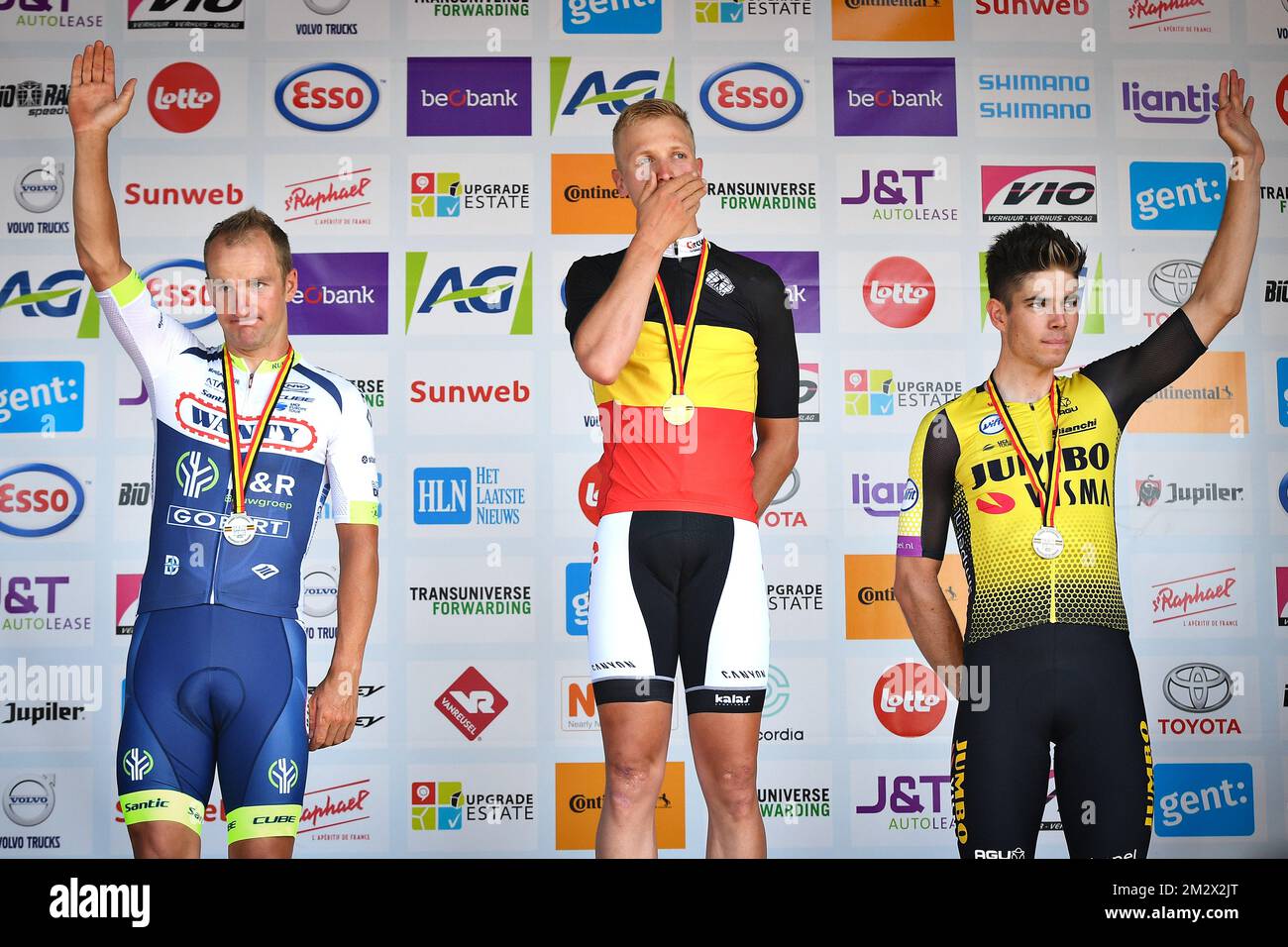 Belgian Timothy Dupont of Wanty-Gobert Cycling Team , winner of the ...