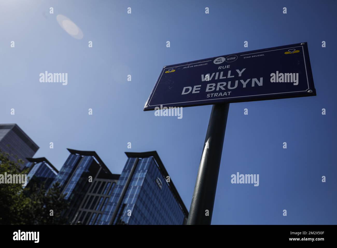 the new Willy De Bruyn street, in the North neighbourhood, in Brussels ...