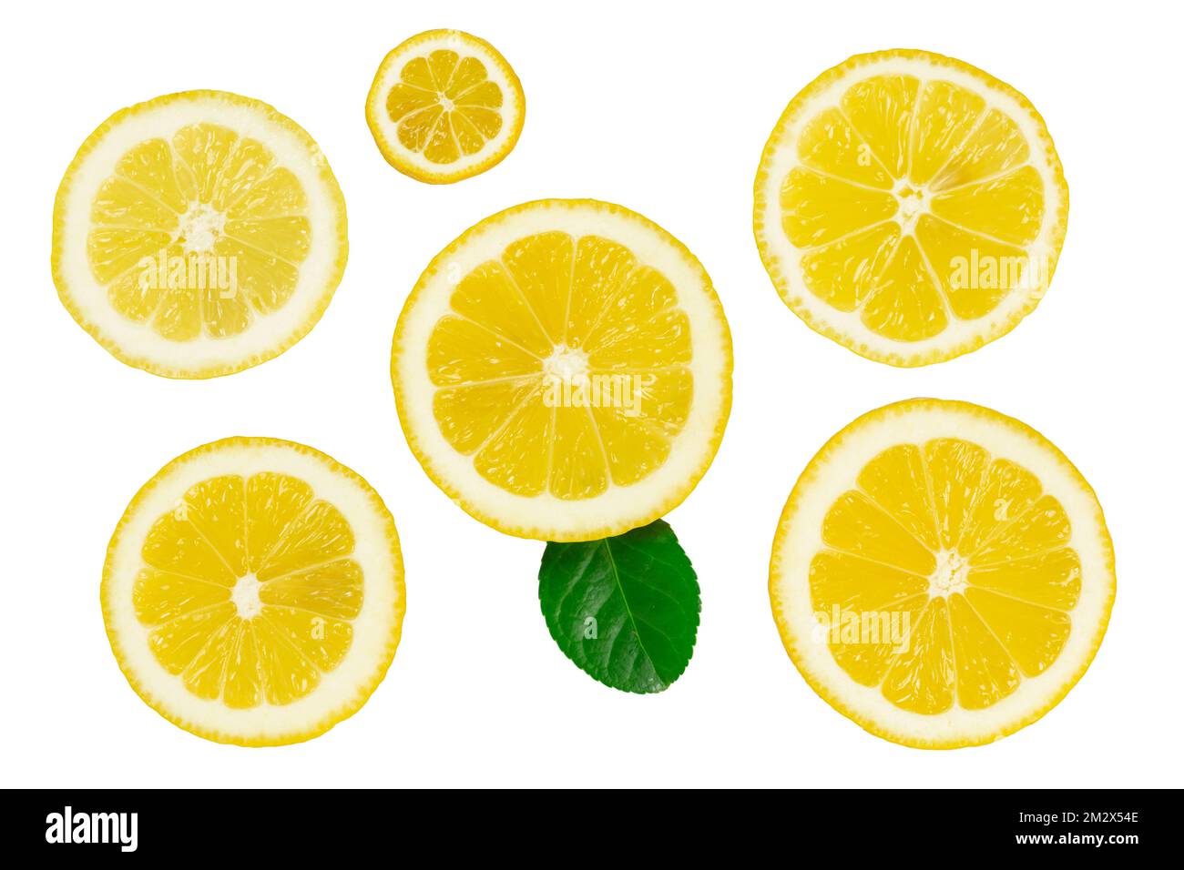 lemon slices on a white background, file contains clipping path Stock ...