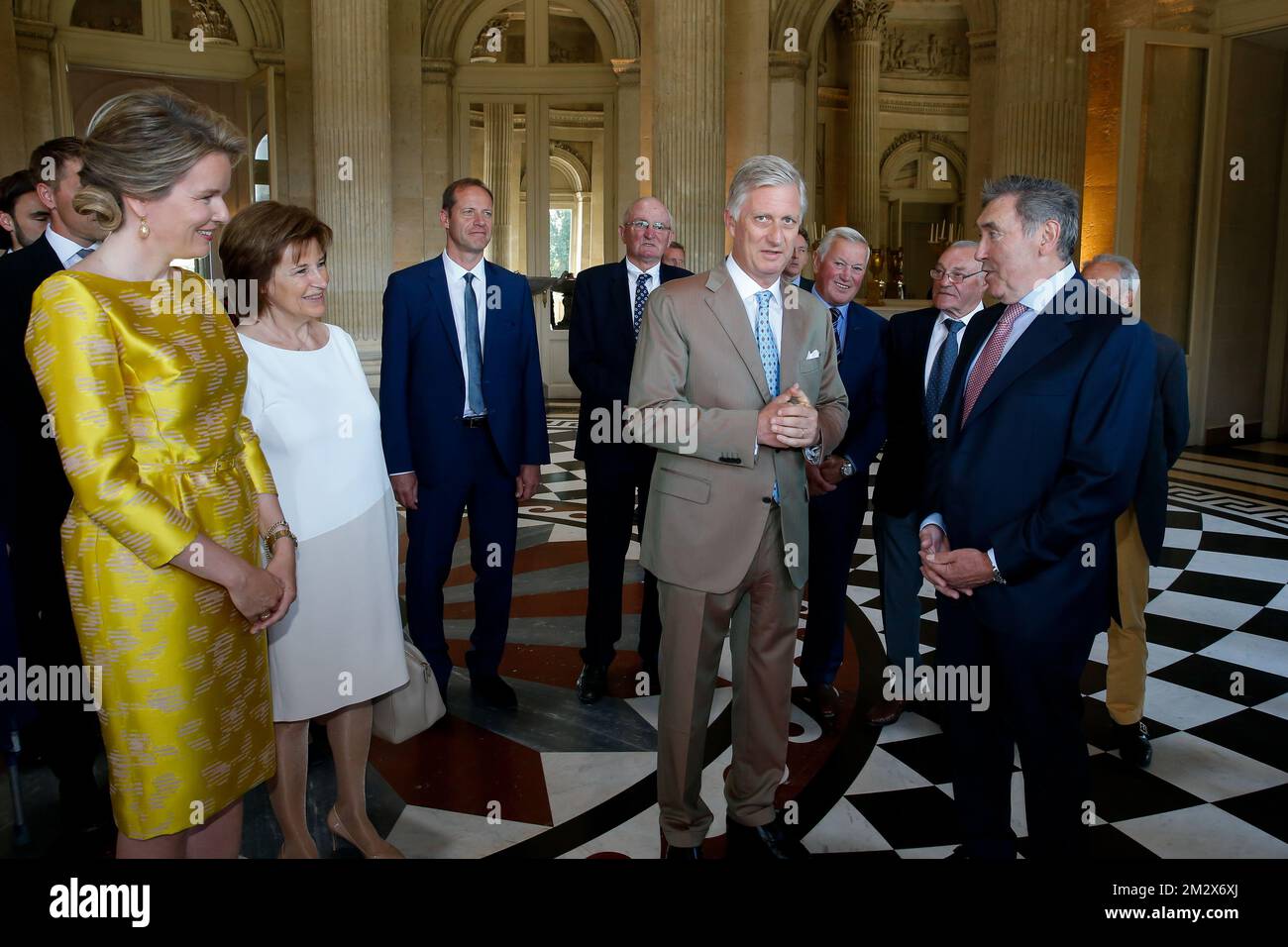 Queen Mathilde of Belgium, Merckx's wife Claudine, King Philippe ...