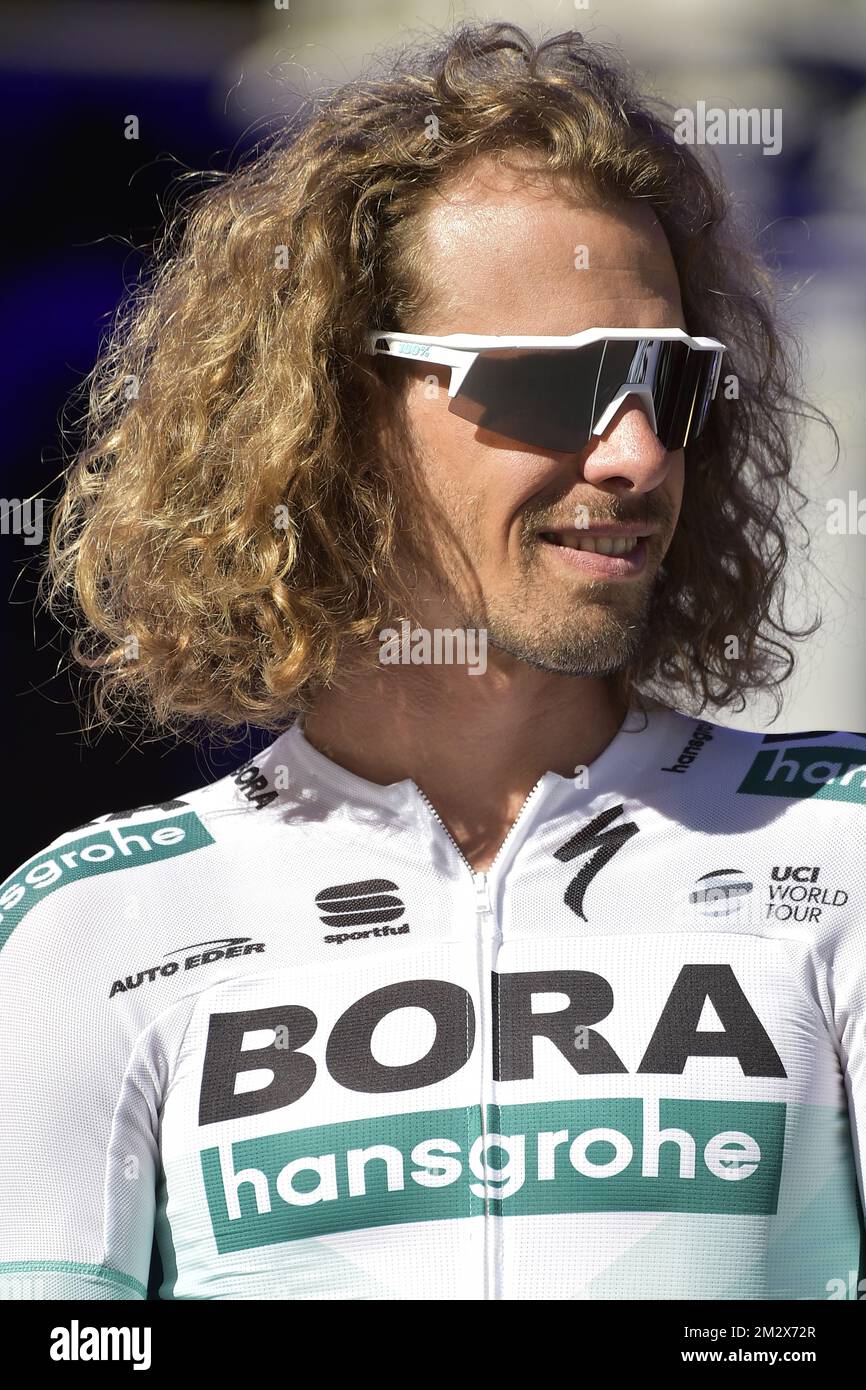 Italian Daniel Oss of Bora-Hansgrohe pictured during the team ...