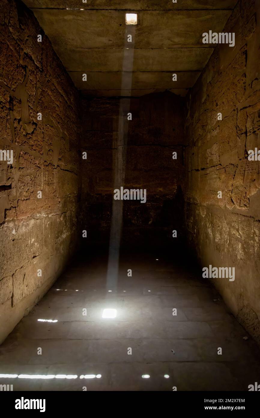A vertical shot inside of old Karnak temple in Luxor, Egypt Stock Photo ...