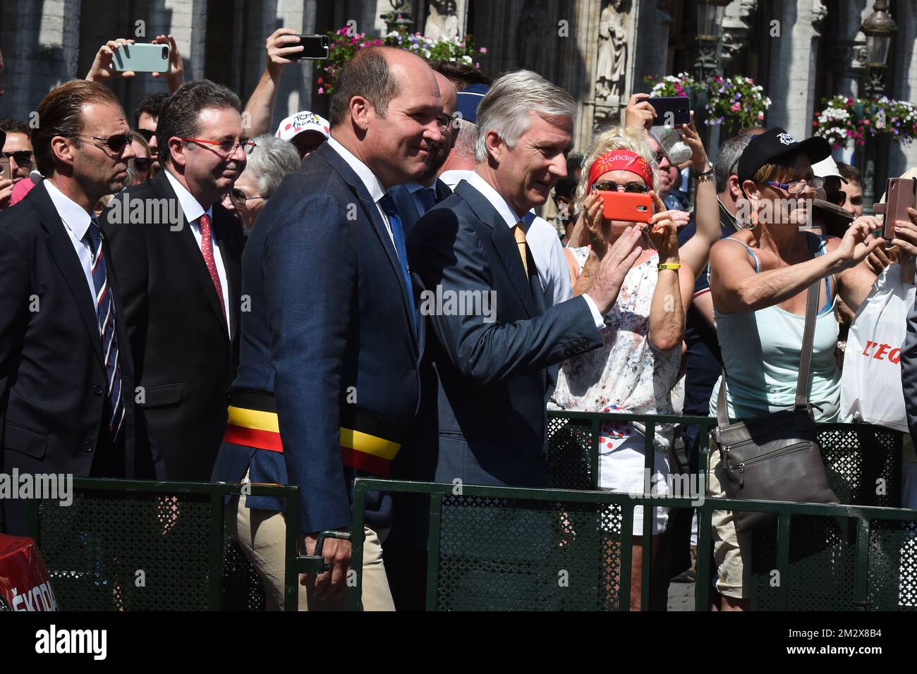 Brussels City mayor Philippe Close, King Philippe - Filip of Belgium ...