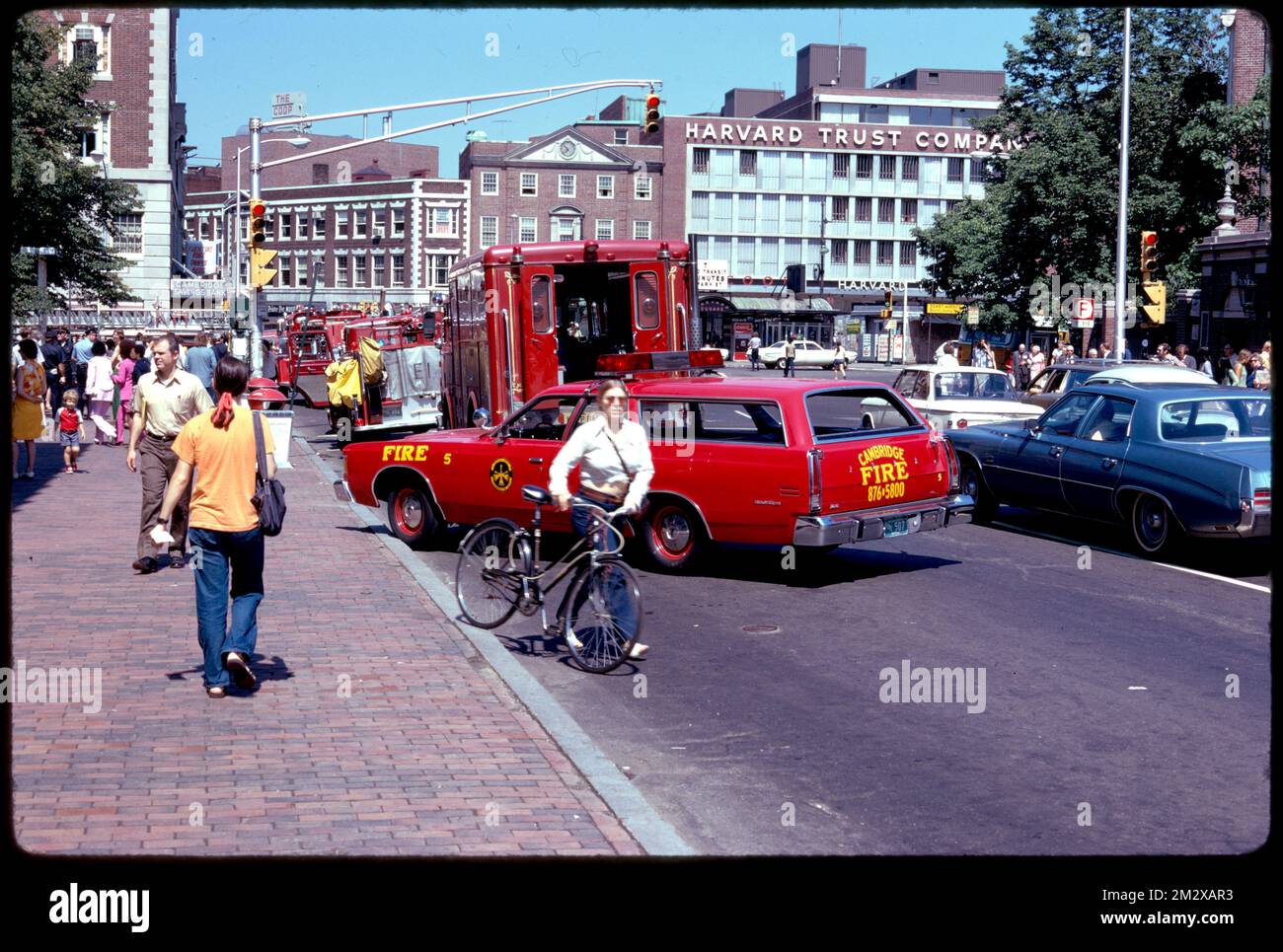 Fire trucks on Mass. Ave. near Harvard Square , Cities & towns, Streets ...
