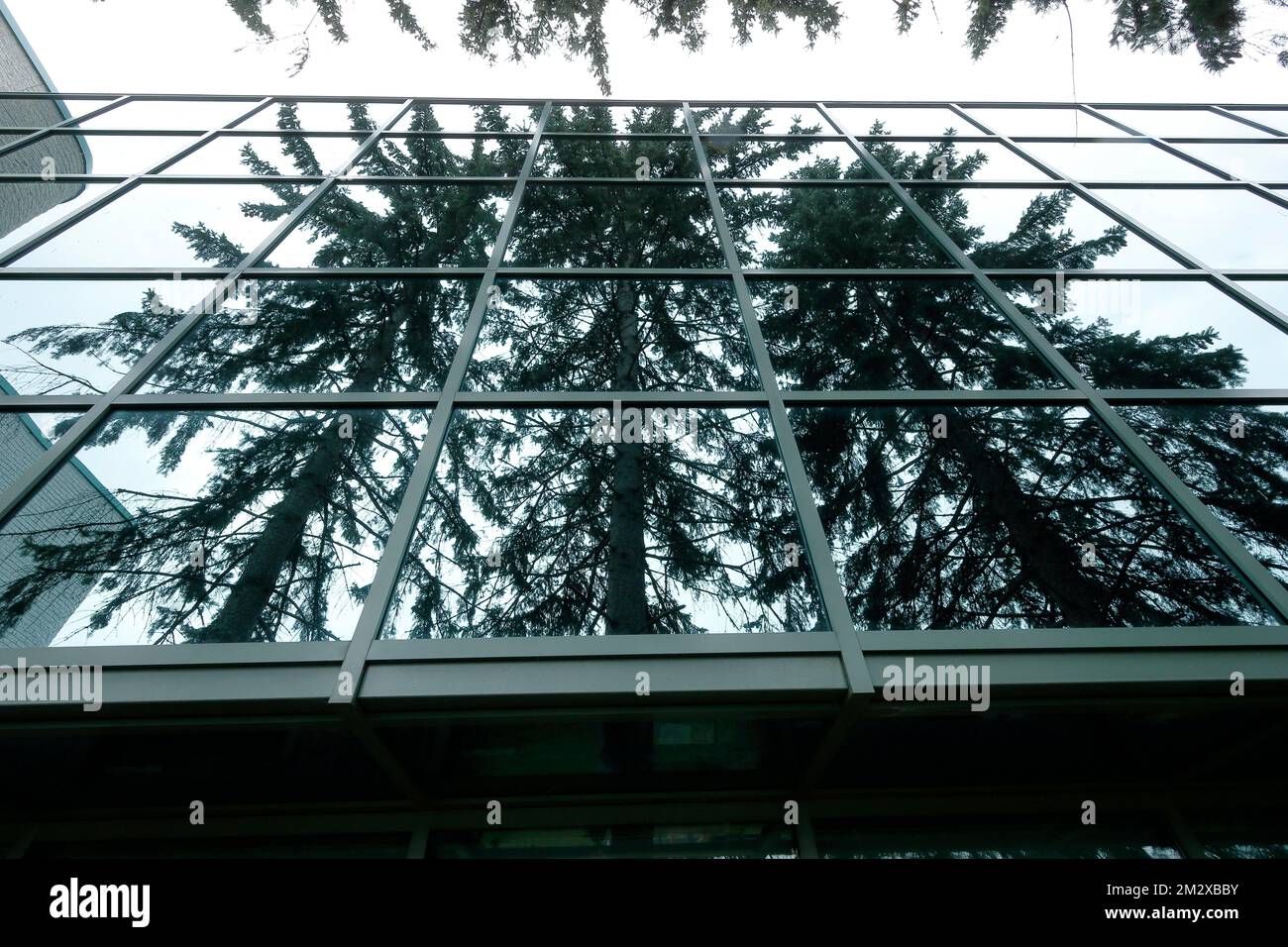 Architecture, reflective facade, Palais de justice, Longueuil, Province ...