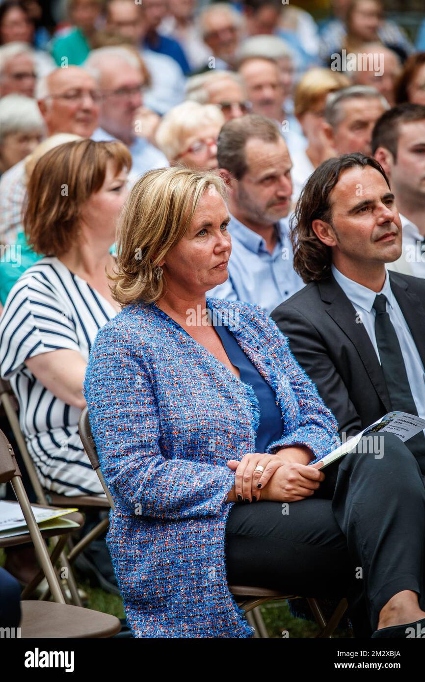 Flemish Minister President Liesbeth Homans pictured during a speech for ...