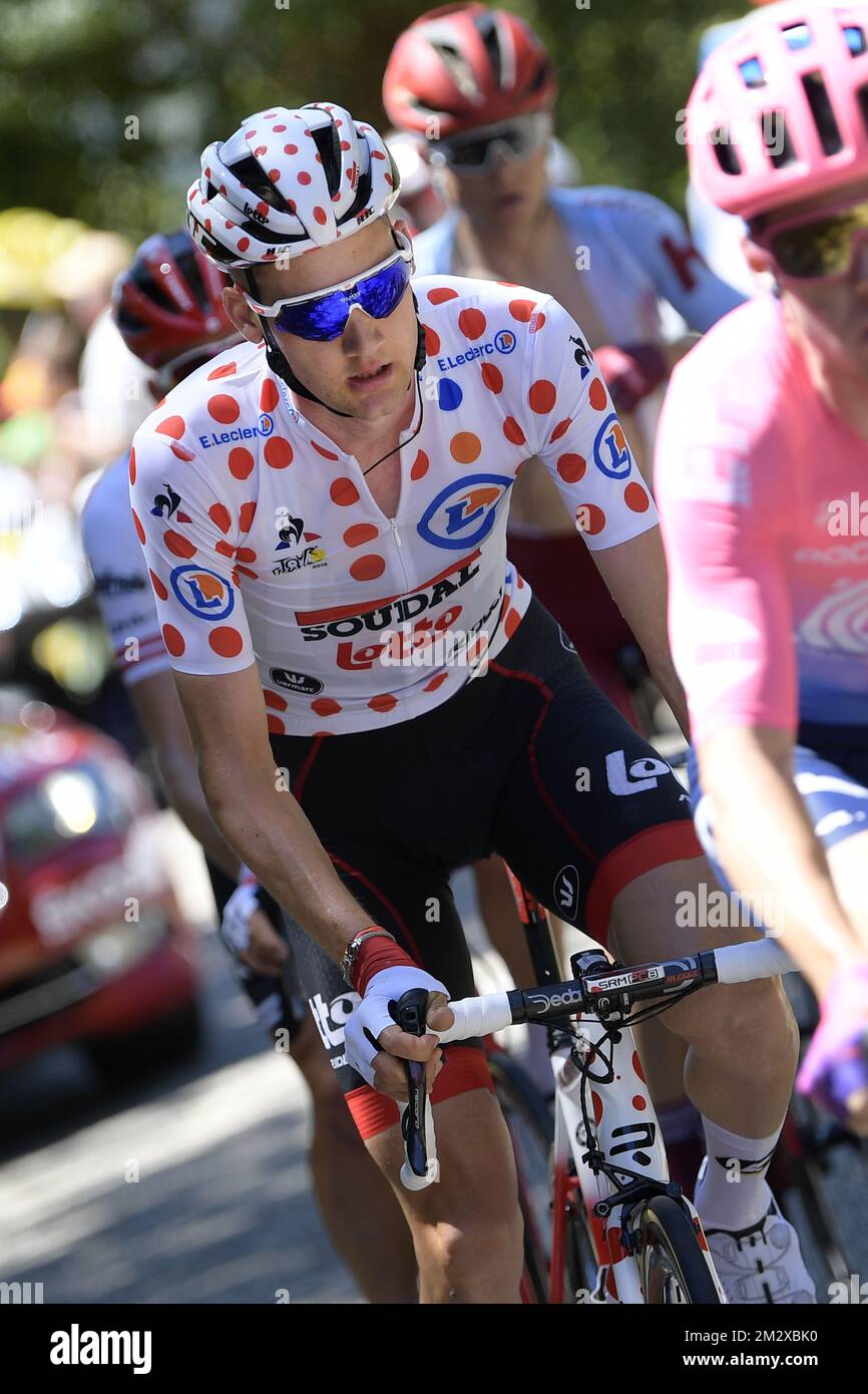 Belgian Tim Wellens of Lotto Soudal pictured in action during the fifth ...