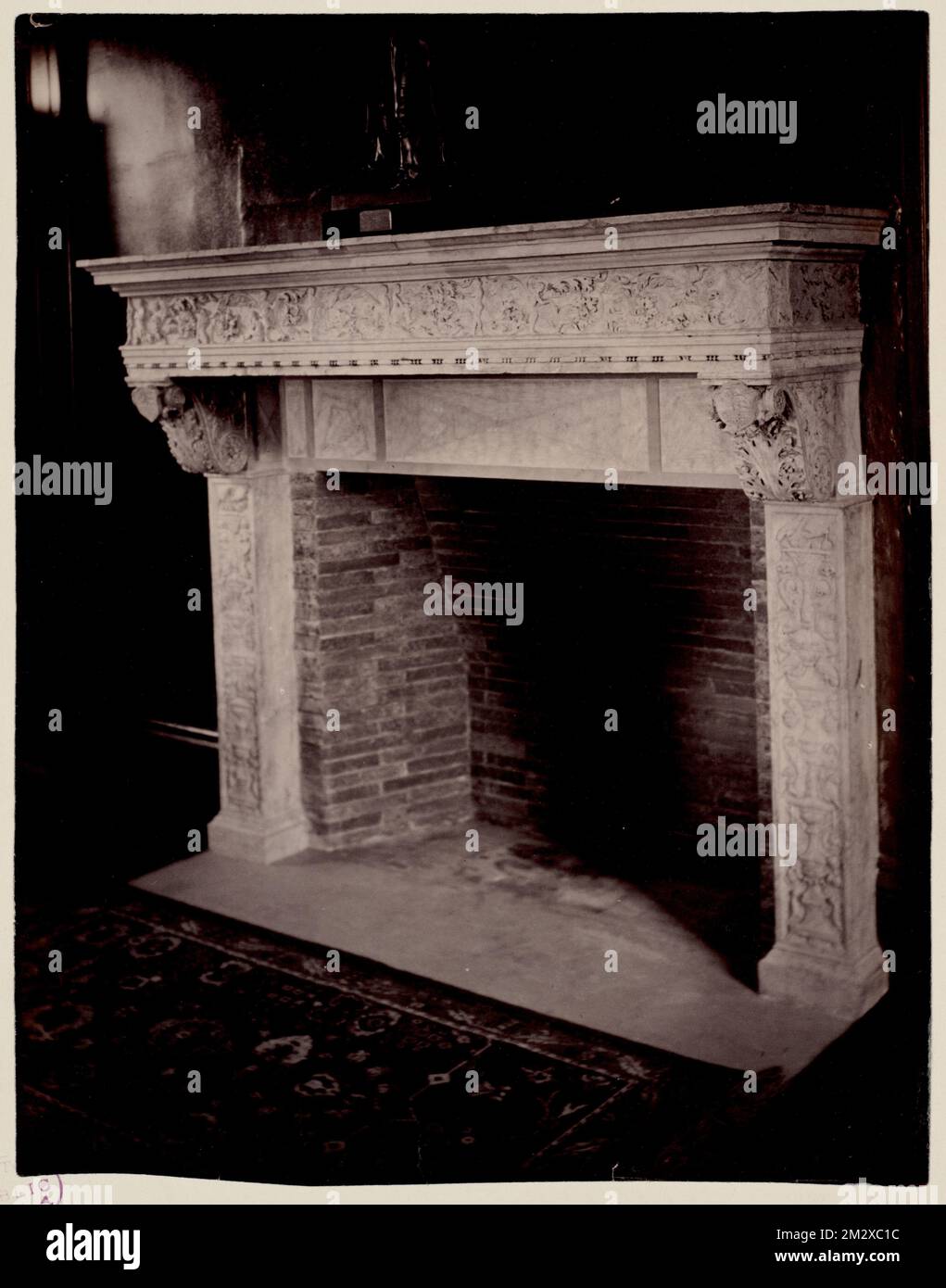 Fireplace mantlepiece for Trustees Room , Public libraries, Fireplaces ...