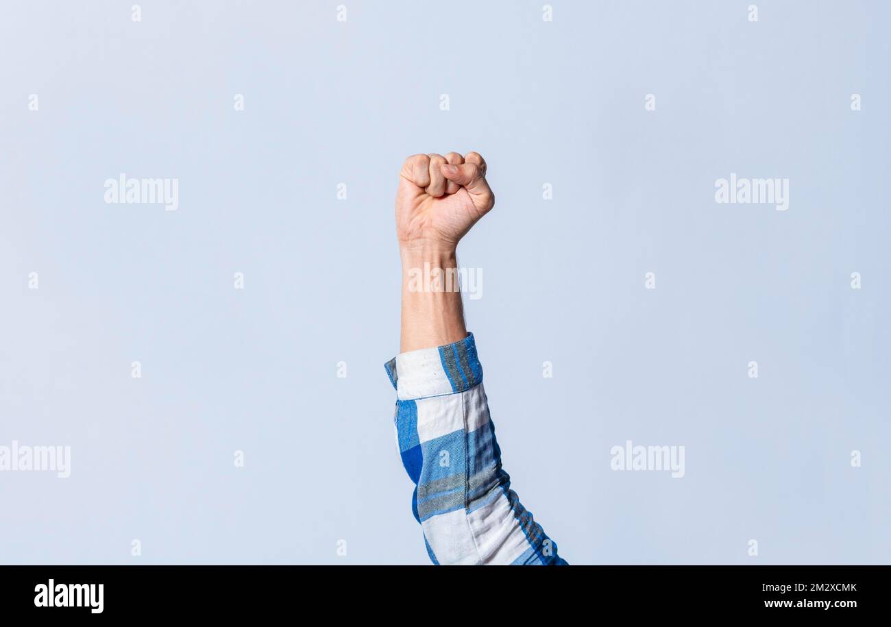 Hand gesturing the letter S in sign language on an isolated background ...