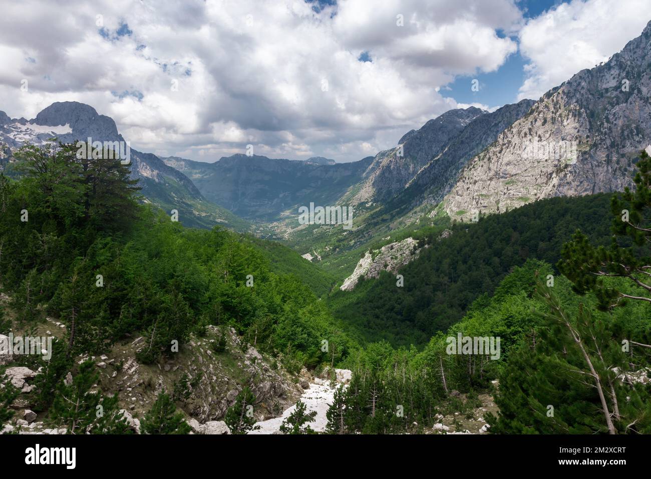 Scenic landscape view on gorge in Albanian mountain Stock Photo - Alamy