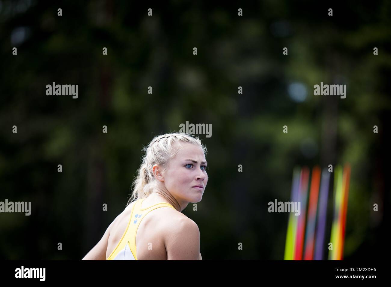 Swedish athlete Bianca Salming pictured in action during the javelin ...