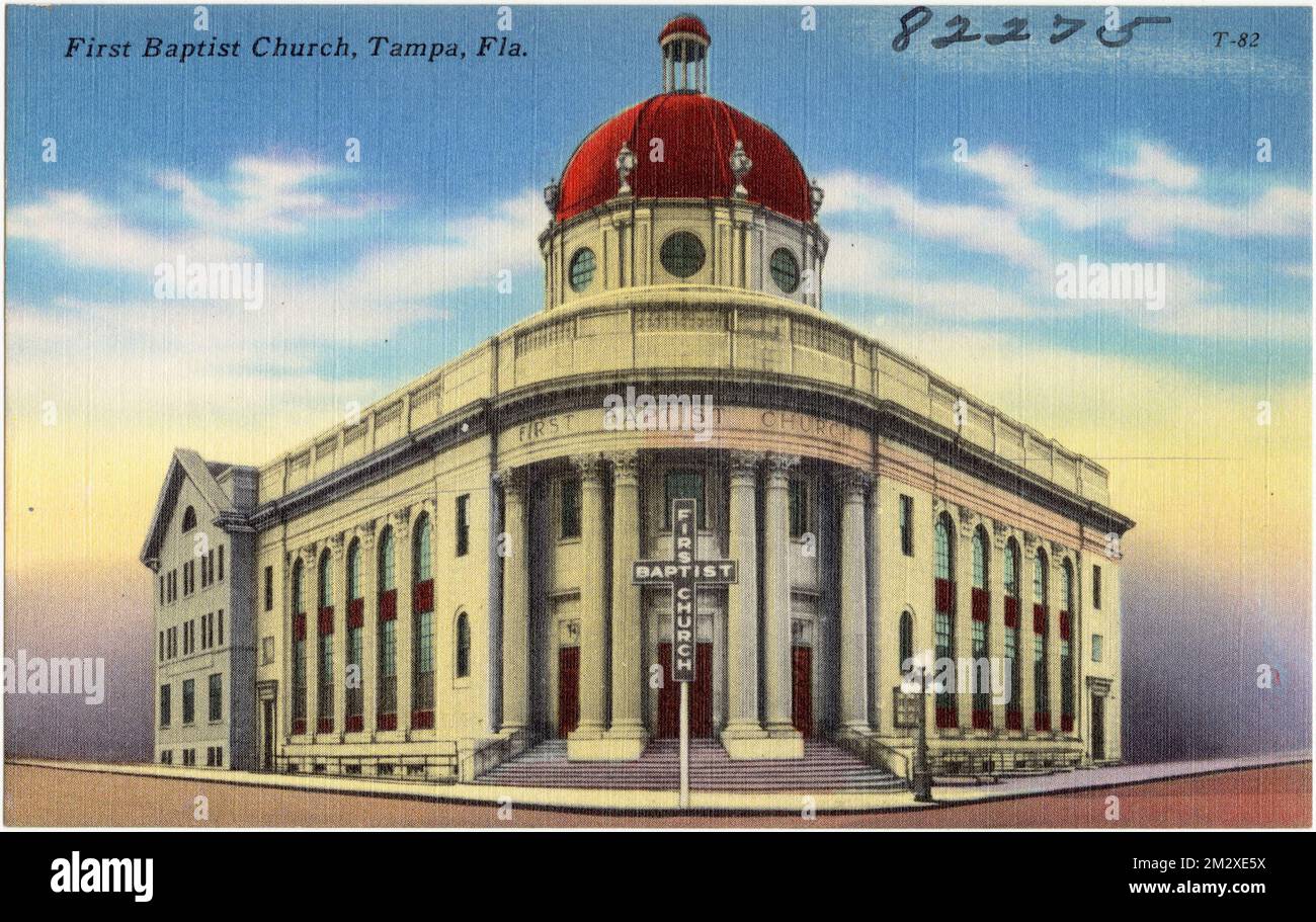 First Baptist Church, Tampa, Fla. , Churches, Tichnor Brothers Collection, postcards of the ...