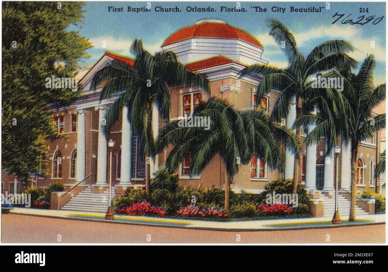 First Baptist Church, Orlando, Florida, 'the city beautiful' , Churches, Tichnor Brothers ...