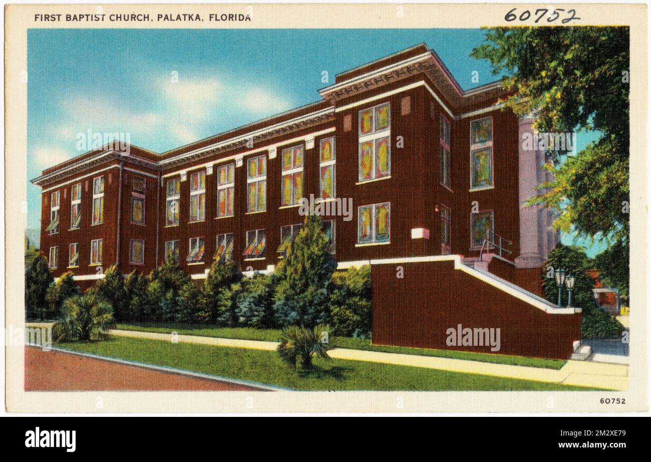 First Baptist Church, Palatka, Florida , Churches, Tichnor Brothers Collection, postcards of the ...