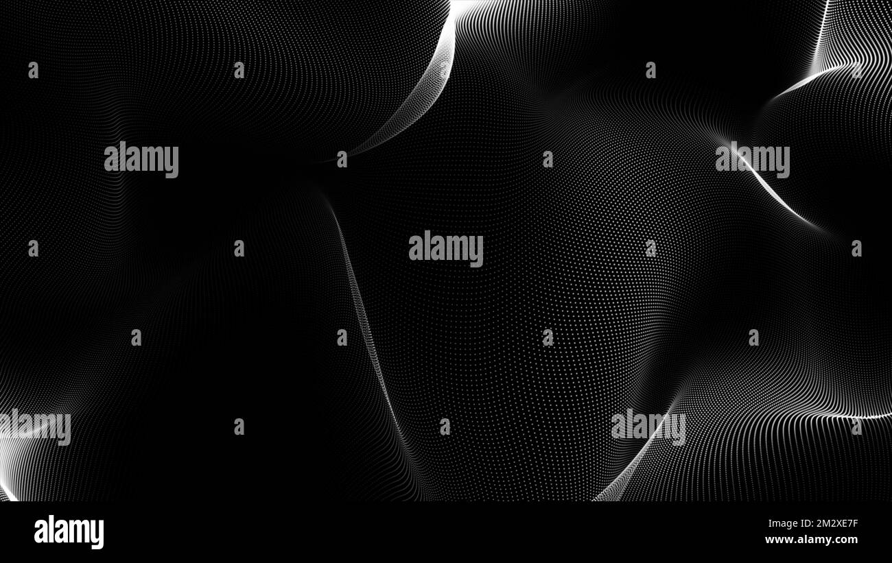 Black and white geometric abstract technology and science background ...