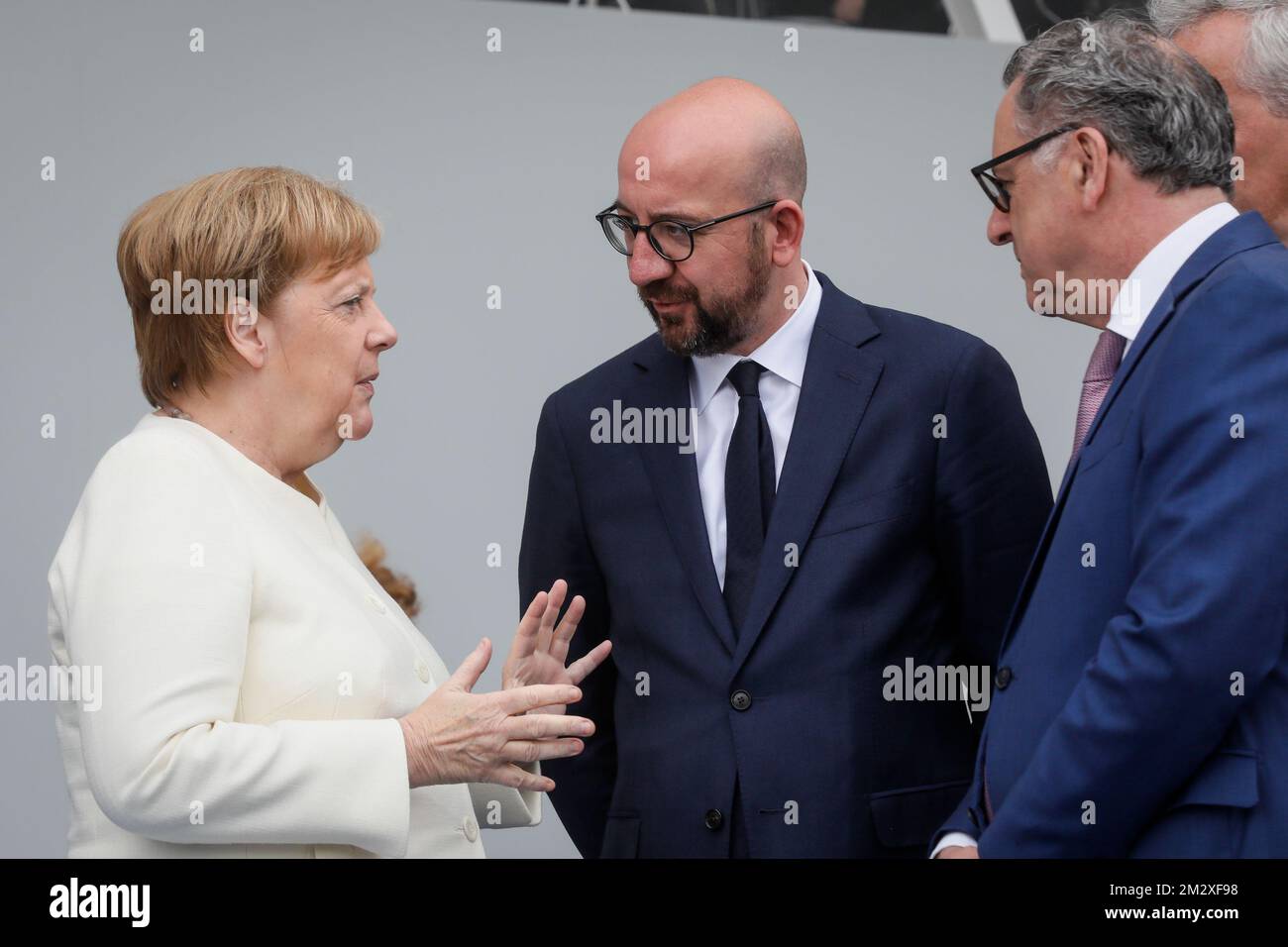 German Chancellor Angela Merkel and Belgian Prime Minister Charles ...