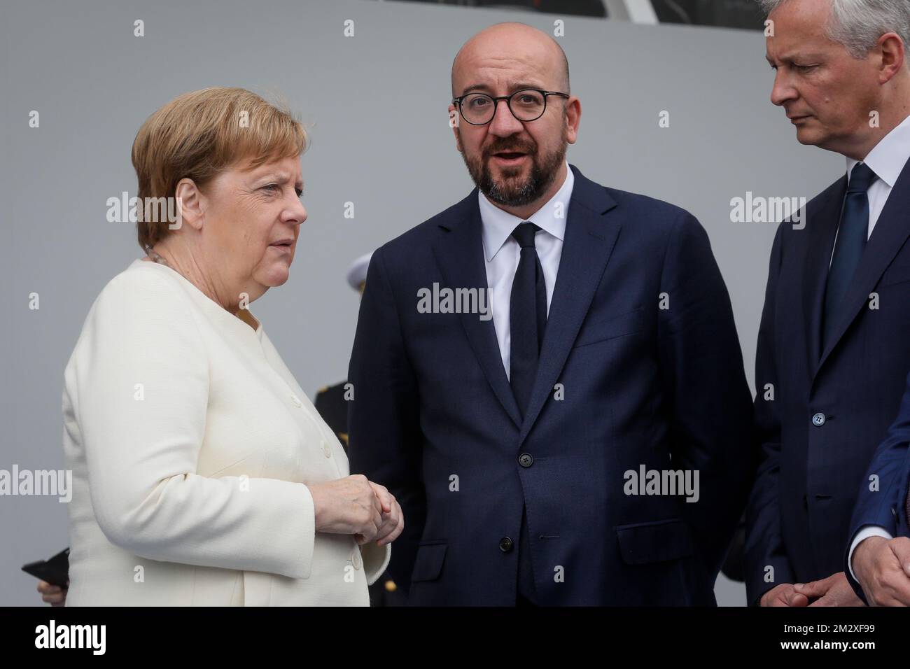 German Chancellor Angela Merkel and Belgian Prime Minister Charles ...