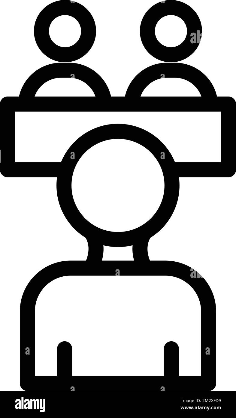 Job Interview Vector Illustration Line Icon Design Stock Vector Image ...