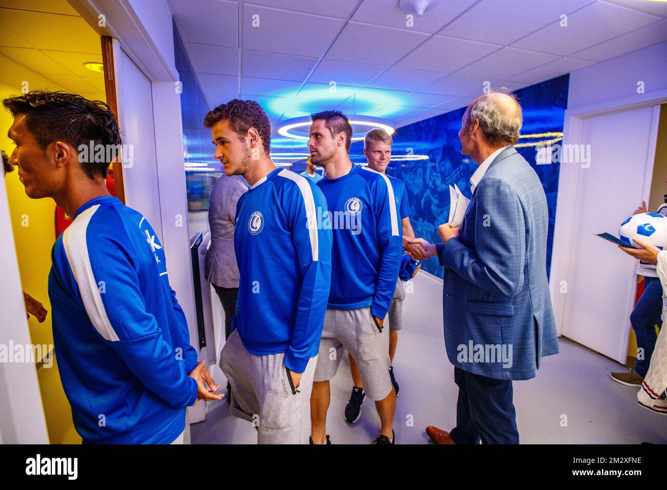 Gent's players pictured during the fan day of Jupiler Pro League soccer ...