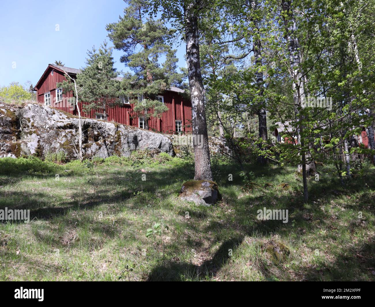 Pastoral scenery of kuusisaari open air museum in Finland, Helsinki ...