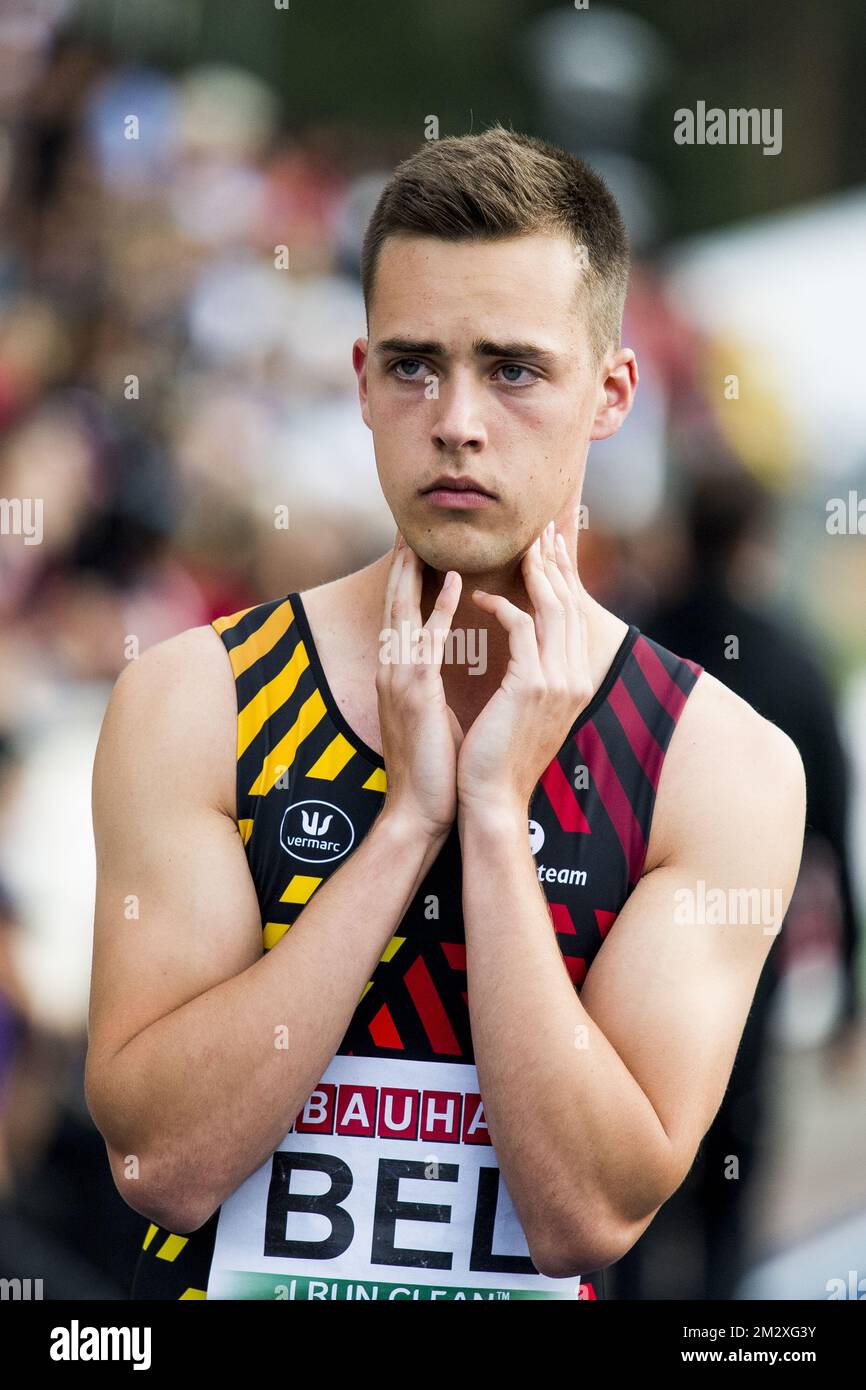Belgian Sven Van Den Bergh looks dejected after the men's 4x400m relay ...