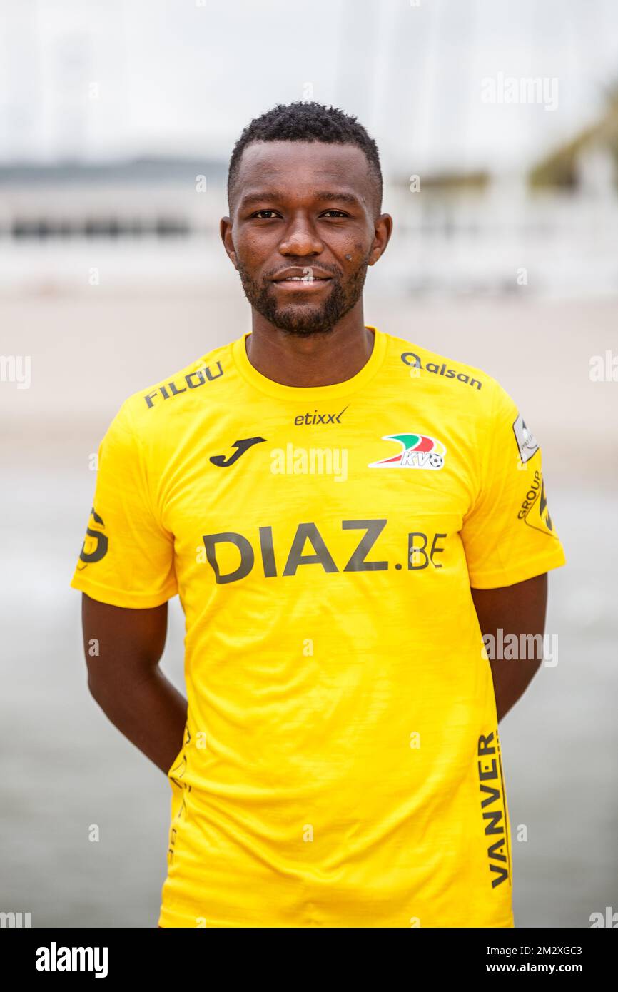 Oostende's Emmanuel Banda poses for photographer, in marge of 2019-2020 ...