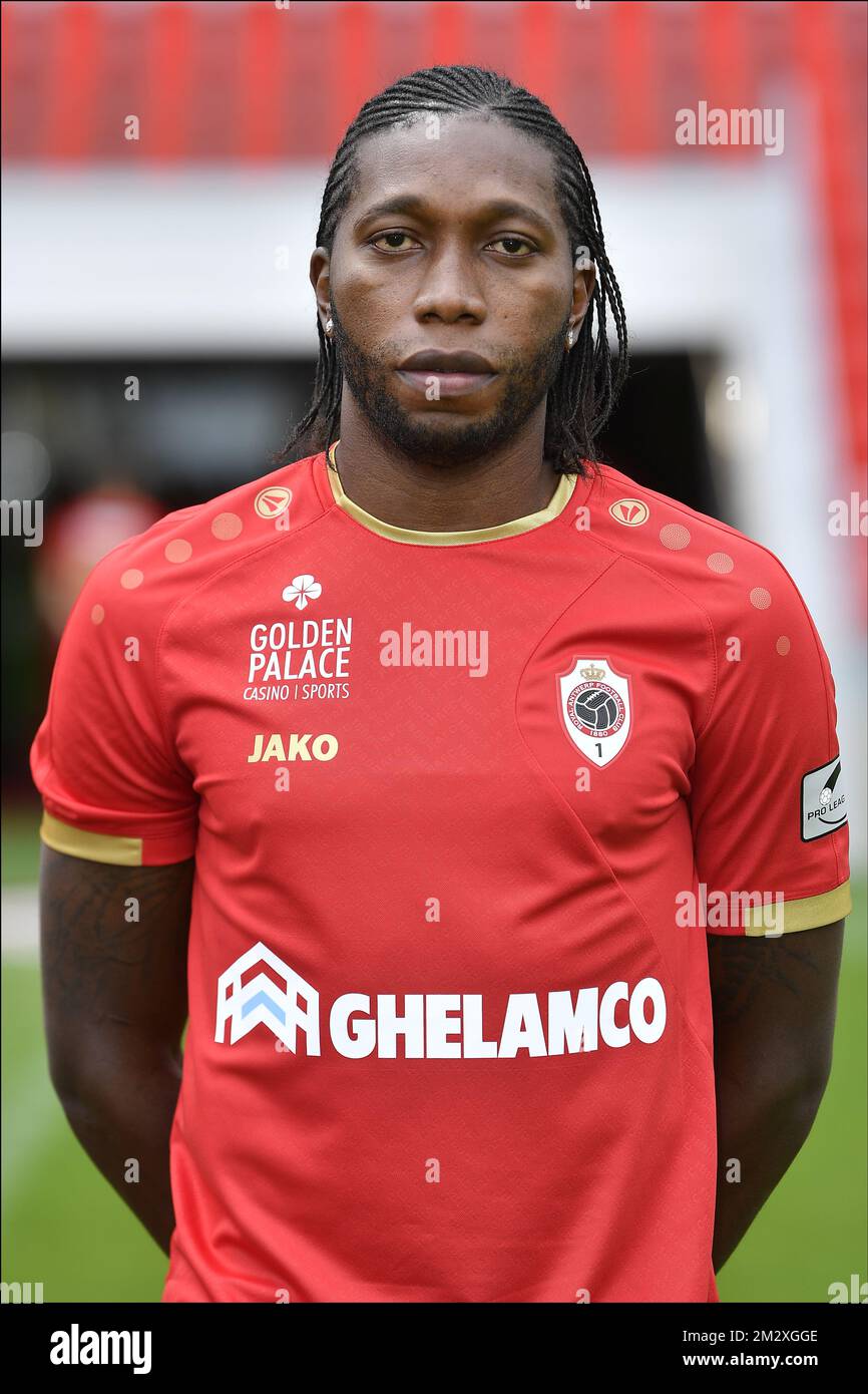 Antwerp's Dieumerci Mbokani Bezua poses for photographer, in marge of 2019-2020 photoshoot of ...
