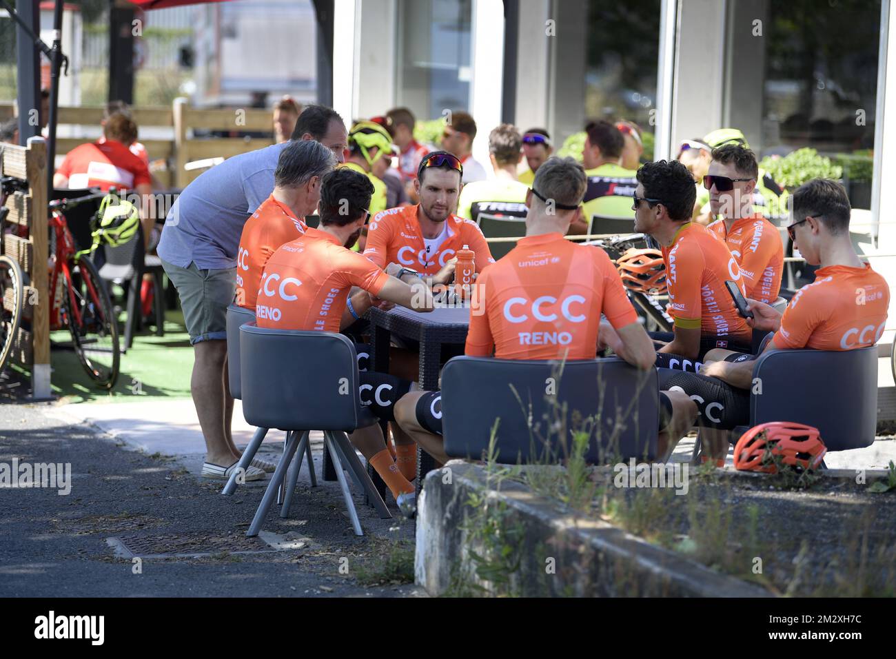 CCC Team riders pictured during the first rest day of the 106th edition ...