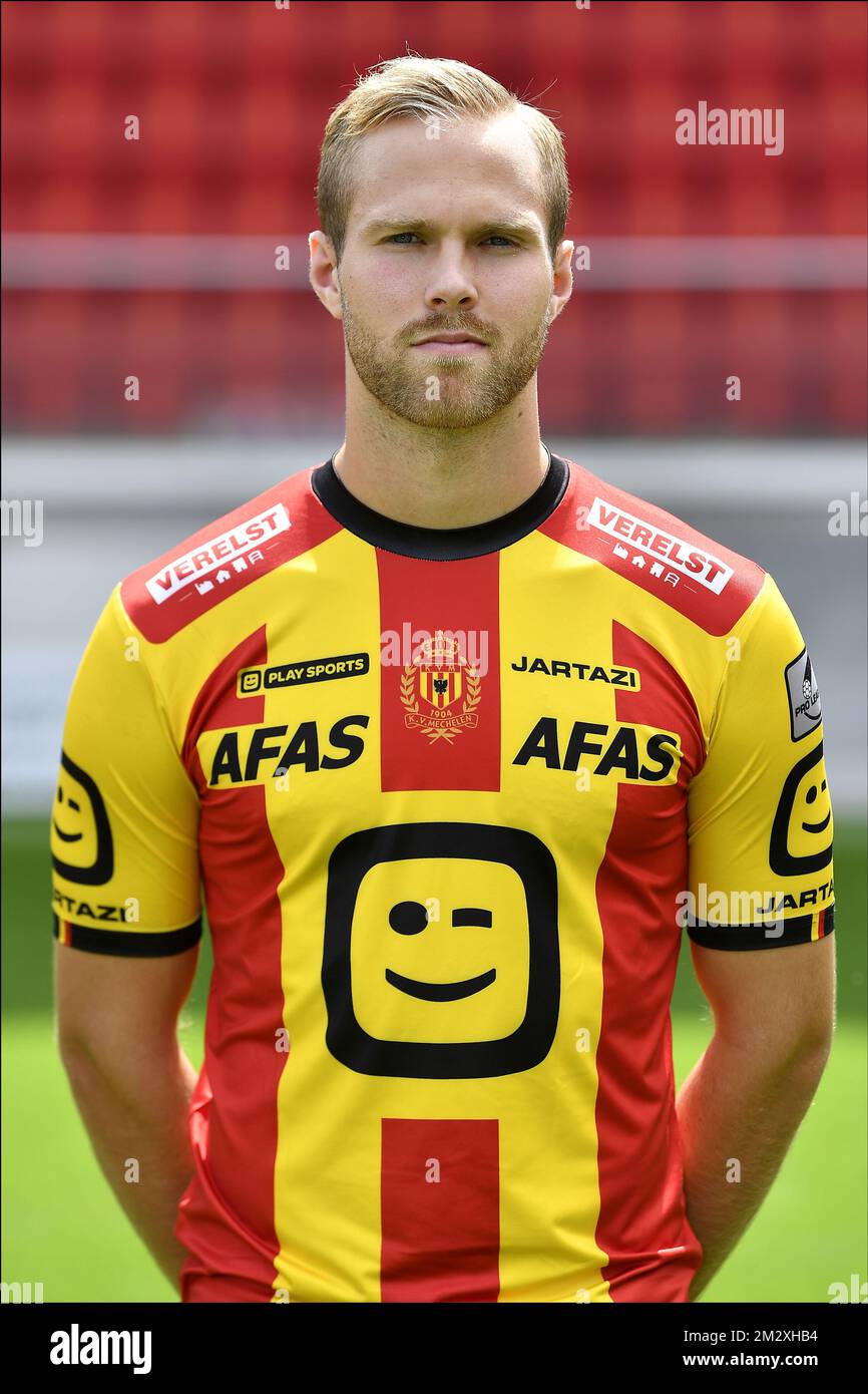 Mechelen's Gustav Engvall poses for photographer at the 2019-2020 ...