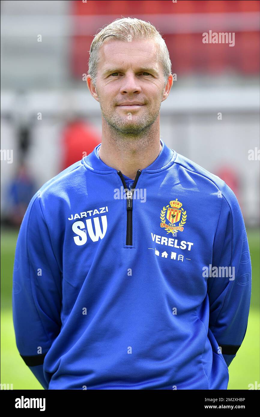 Mechelen's assistant coach Sven Swinnen poses for photographer at the ...