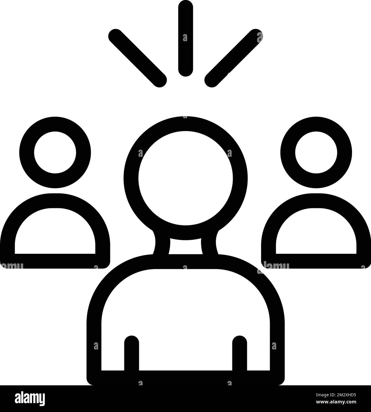 Leader Vector Illustration Line Icon Design Stock Vector Image & Art ...